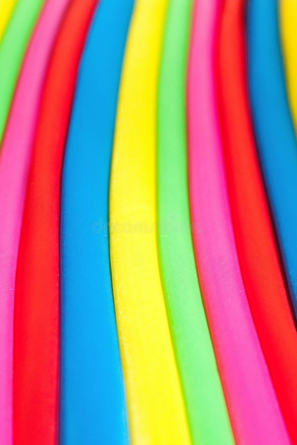 Beautiful Bright Multicolored Silk Fabric Folded. Stock Photo - Image ...