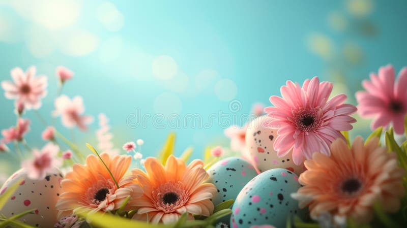 Beautiful Bright Poster for Easter Advertising without Text Stock Photo ...