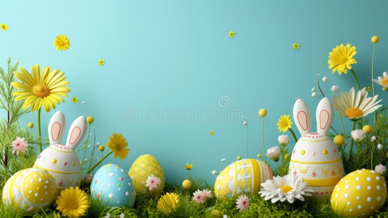 Beautiful Bright Poster for Easter Advertising without Text Stock Image ...