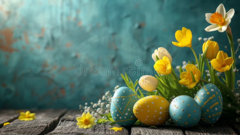 Beautiful Bright Poster for Easter Advertising without Text Stock Image ...