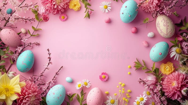 Beautiful Bright Poster for Easter Advertising without Text Stock Photo ...