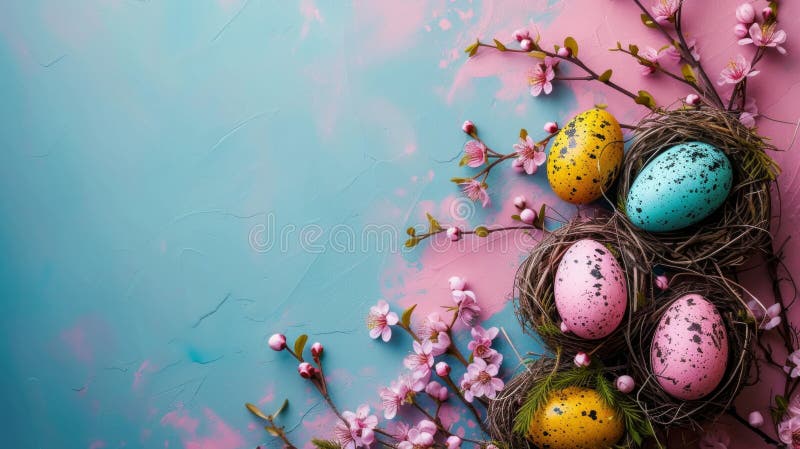 Beautiful Bright Poster for Easter Advertising without Text Stock Photo ...