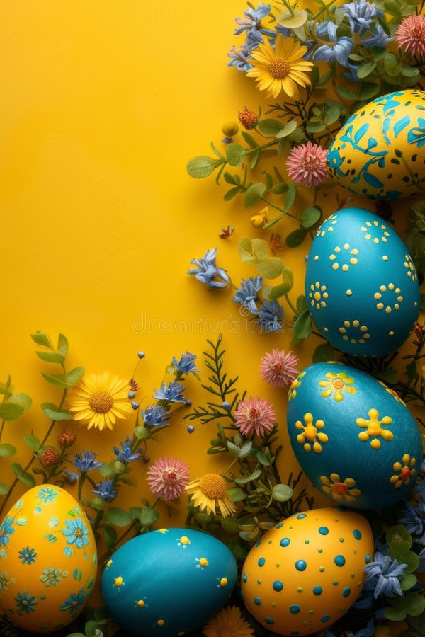Beautiful Bright Poster for Easter Advertising without Text Stock Image ...