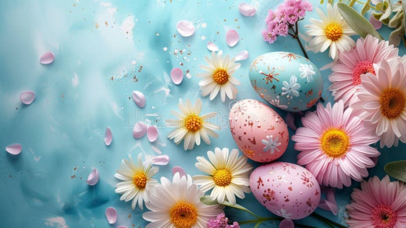 Beautiful Bright Poster for Easter Advertising without Text Stock Photo ...