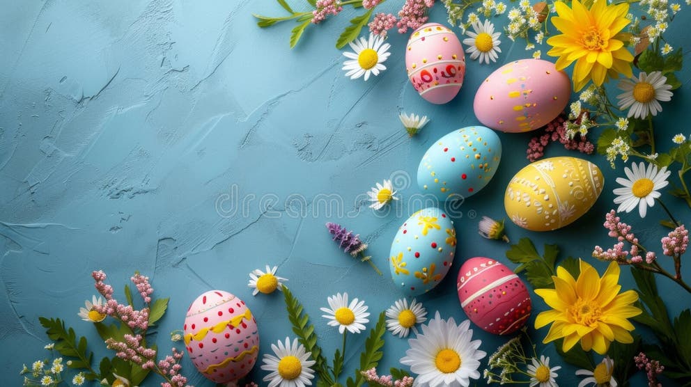 Beautiful Bright Poster for Easter Advertising without Text Stock Photo ...