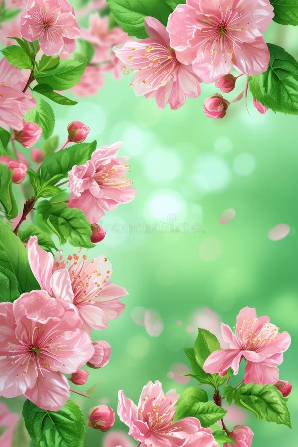 Beautiful Bright Poster for the Spring Holiday. Template without Text ...