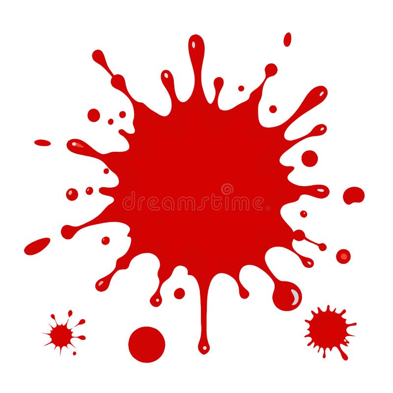 Beautiful Bright Red Splatters are Scattered Stock Illustration ...