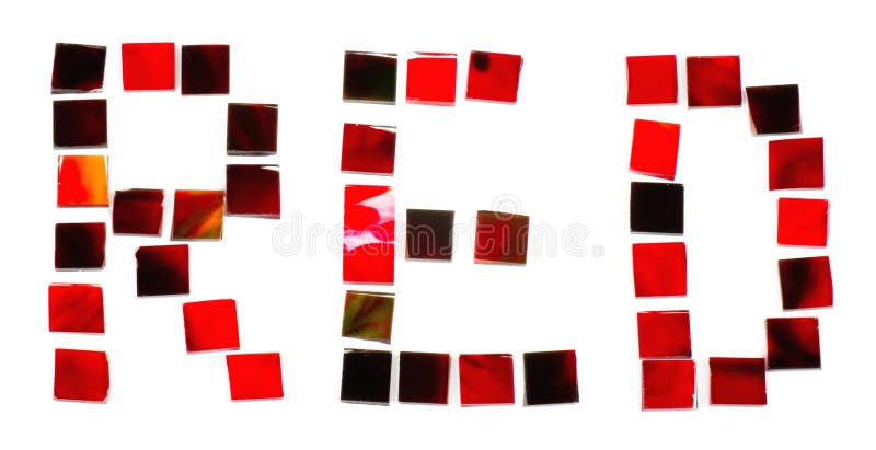 Beautiful bright red word stock photo. Image of spectrum - 23955750