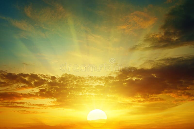 Bright Sunset Over Corn Field Stock Image - Image of daybreak, meadow ...