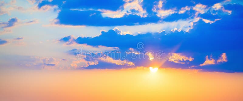 Beautiful bright sunset stock photo. Image of morning - 67286872