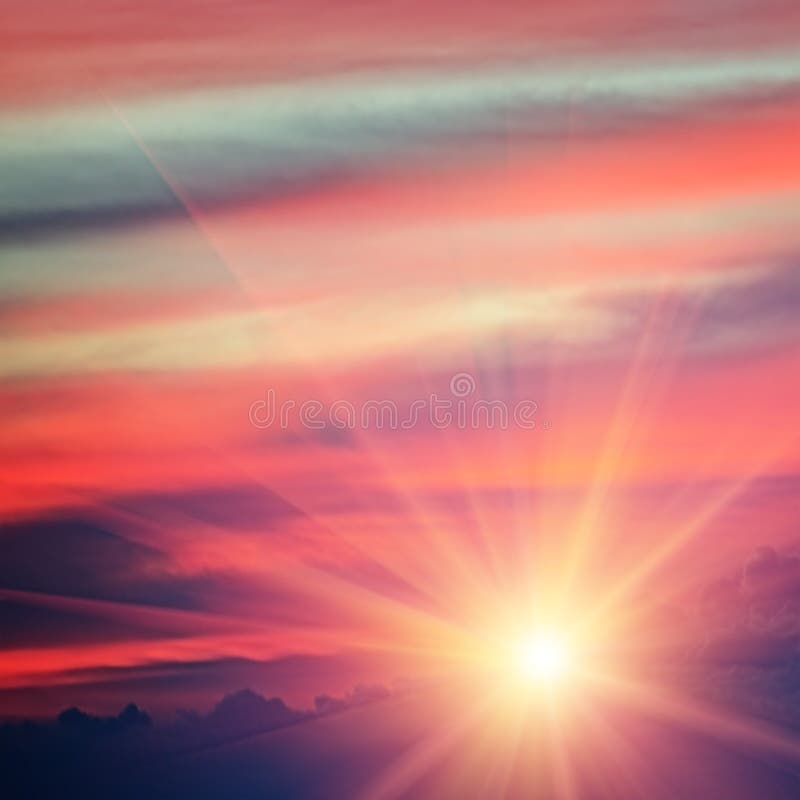 Beautiful bright sunset. stock image. Image of cloudscape - 83828051