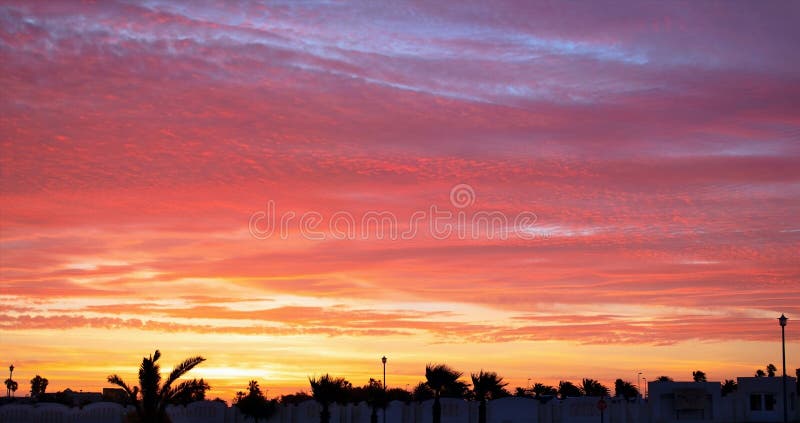 Beautiful Sunset with Multi-colored Dramatic Clouds Stock Photo - Image ...