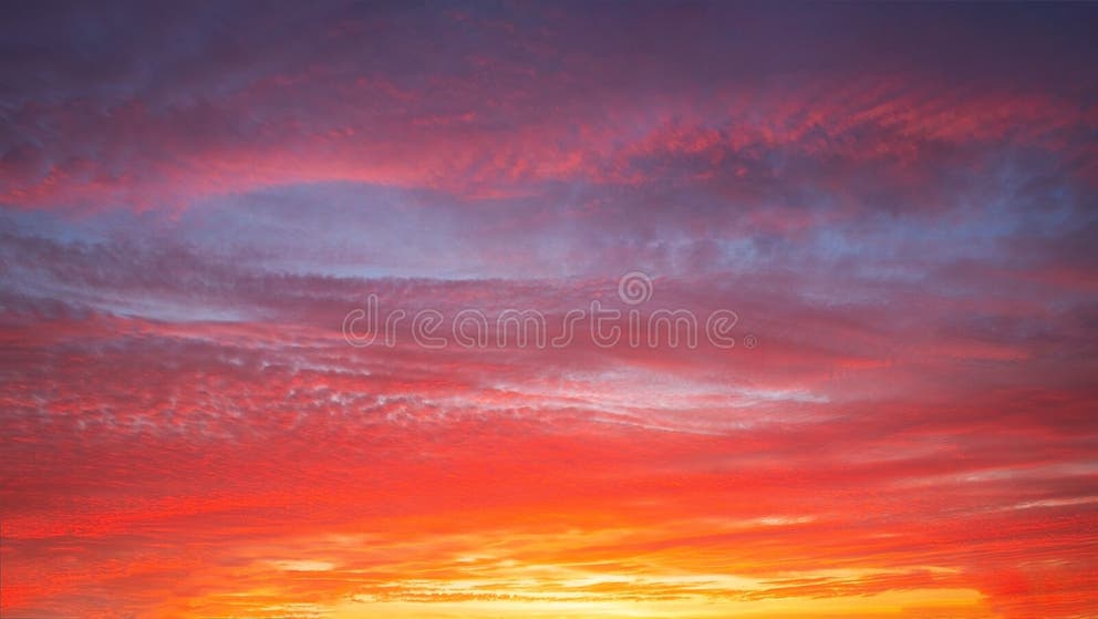 Beautiful Sunset with Multi-colored Dramatic Clouds Stock Photo - Image ...