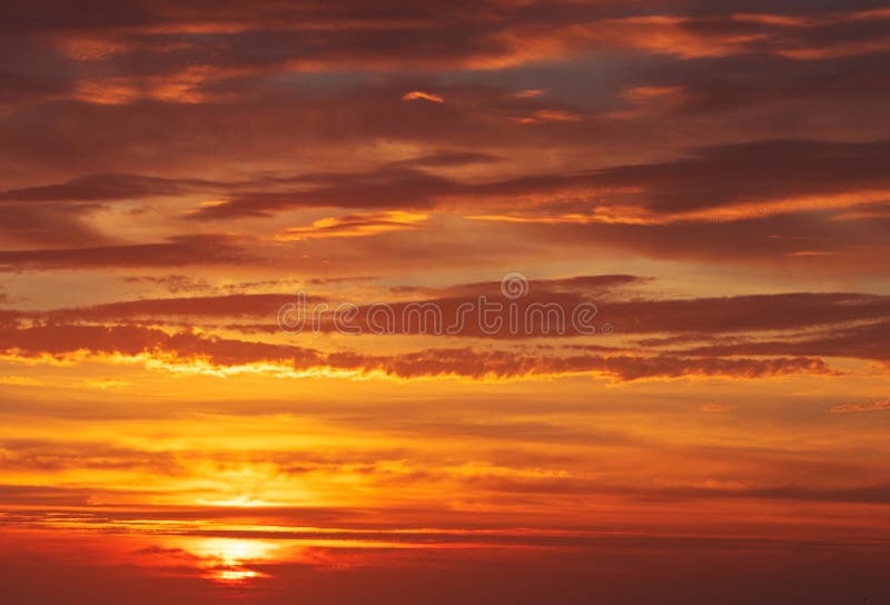 Beautiful Sunset with Multi-colored Dramatic Clouds Stock Image - Image ...