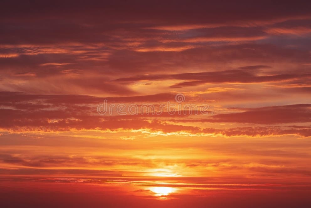 Beautiful Sunset with Multi-colored Dramatic Clouds Stock Image - Image ...