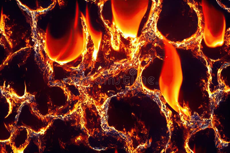 Beautiful Bright Yellow Blaze Fire Flame Stock Illustration ...