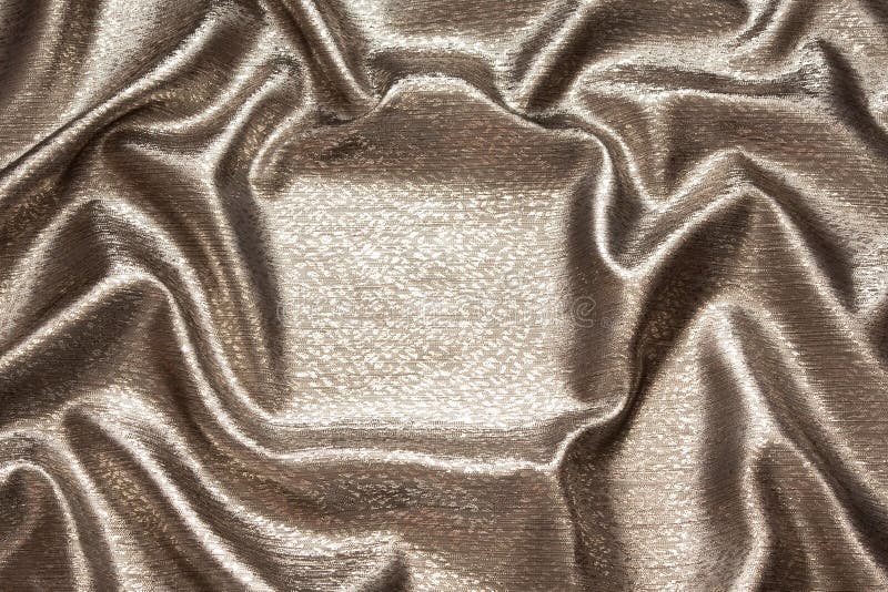 Beautiful Brilliant Silk Wavy Bronze Fabric Stock Photo - Image of ...