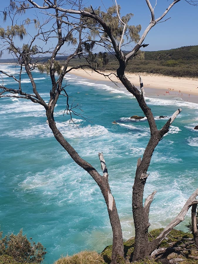 Beautiful Broadwalks through the Ocean Stock Photo - Image of ...