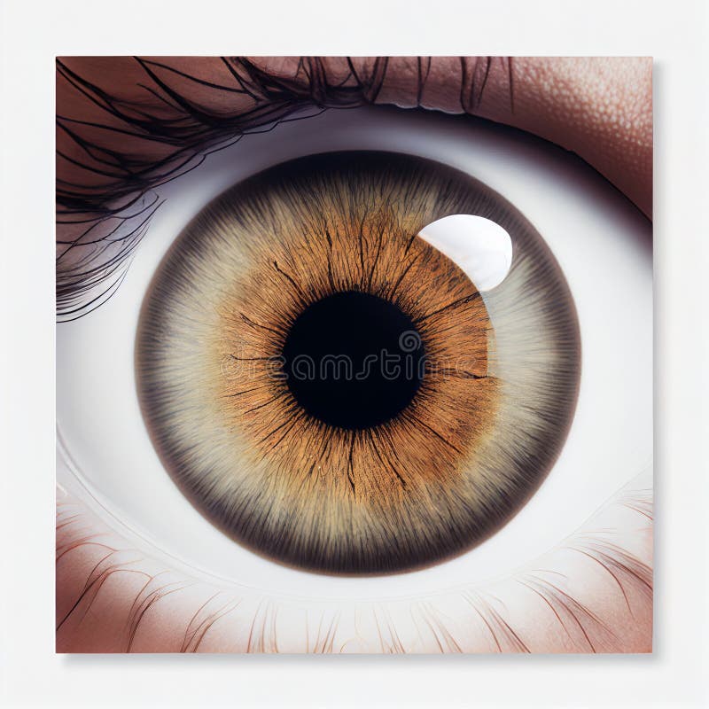 Beautiful Brown Female Eye. AI Generated. Stock Illustration ...