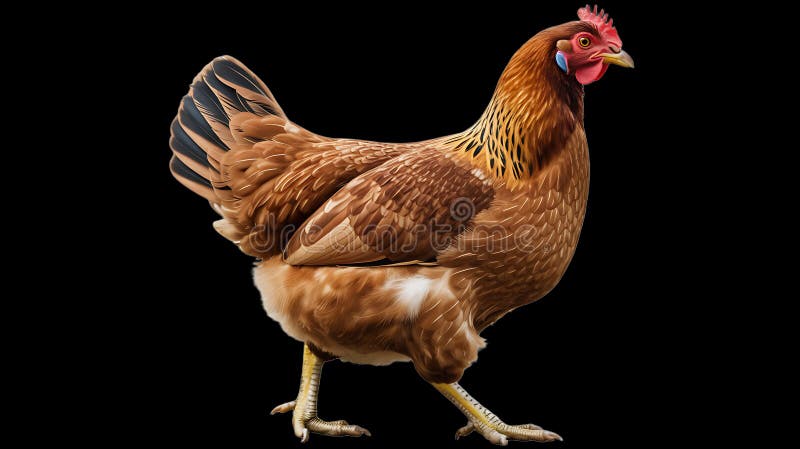 Beautiful Brown Hen Walking Gracefully with Elegant Feather Details ...