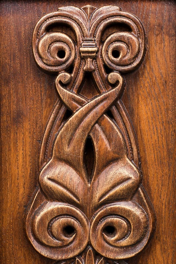 Beautiful Brown Wood Carving, Wood Pattern Stock Photo - Image of ...