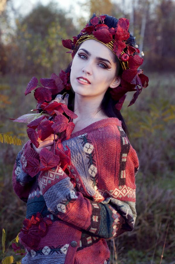 Beautiful Brunette in the Autumn Light Stock Photo - Image of girl ...