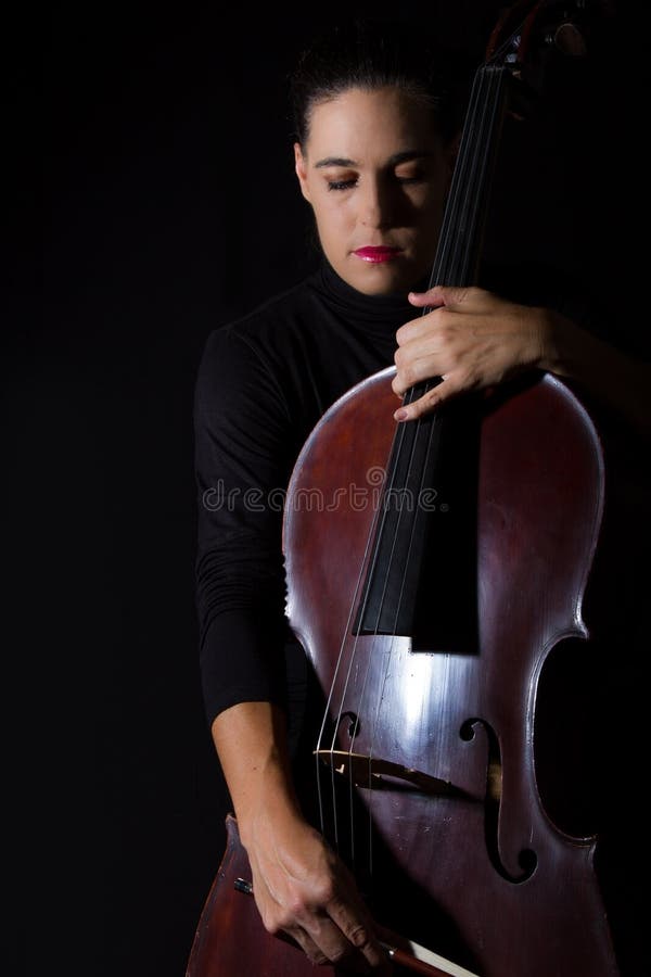 Fascinating Photo of Cello Merged into Woman Stock Image - Image of ...