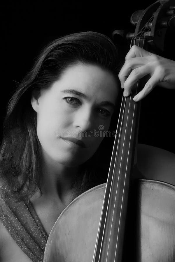Beautiful Brunette Playing Cello Stock Photo - Image of inspiration ...
