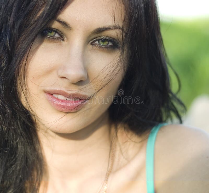 Beautiful brunette woman stock photo. Image of brunette - 21569814