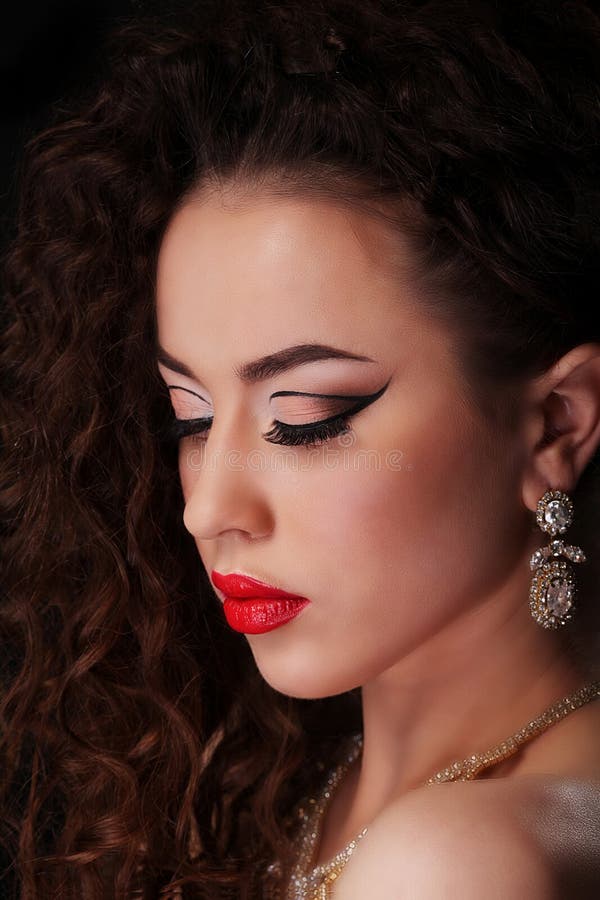 Beautiful Brunette Woman Portrait Stock Image Image Of Elegance Care