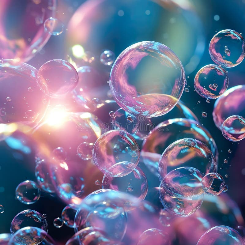 Lots of Beautiful Bubbles Generated by Artificial Intelligence Stock Illustration - Illustration ...