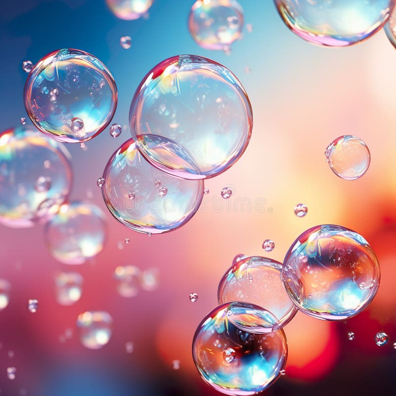 Lots of Beautiful Bubbles Generated by Artificial Intelligence Stock Illustration - Illustration ...