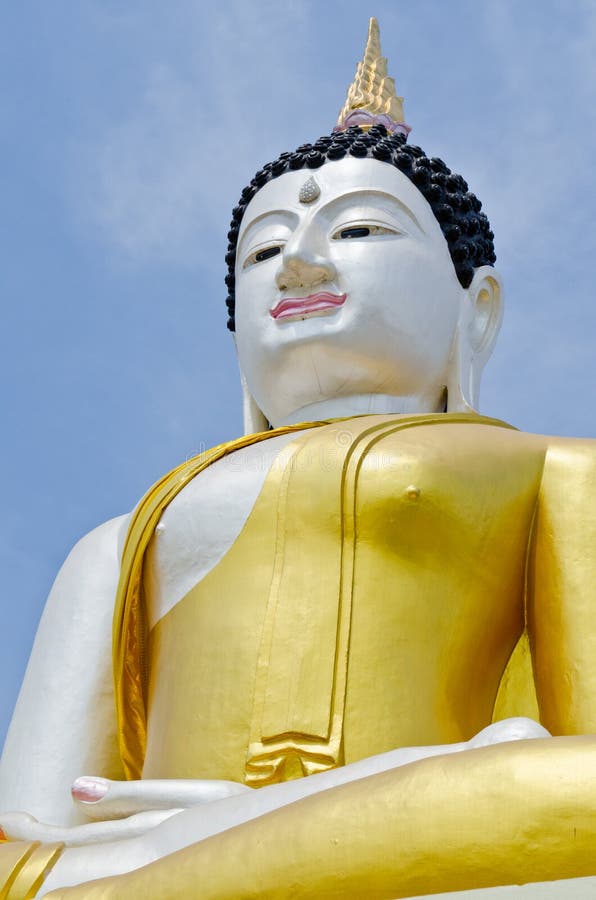 Beautiful Buddha Statue with Blue Sky Stock Image - Image of prayer ...
