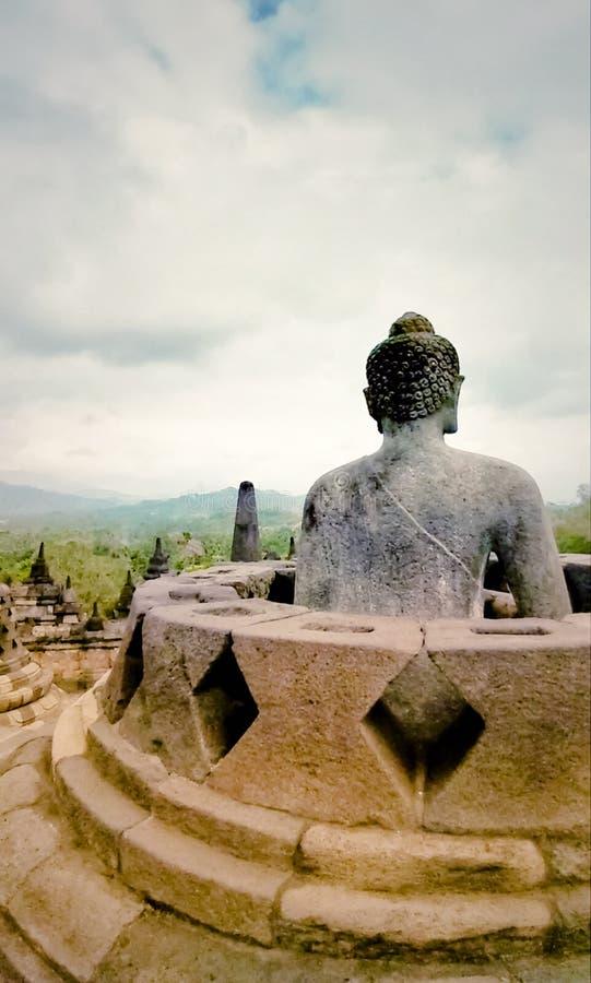 Beautiful Buddha Stupa of Borobudur Temple in Magelang, Central Java ...