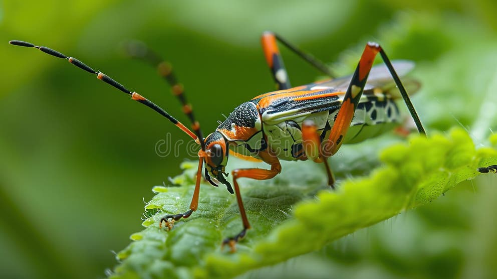 Beautiful Bug Insect Wild on Leaf. Generative Ai Stock Illustration ...