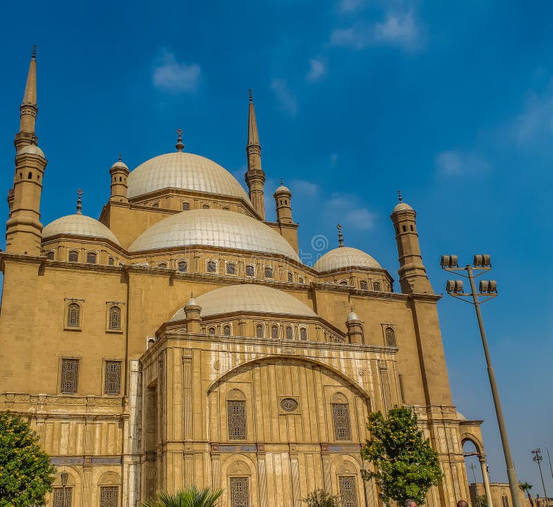 Beautiful Building of a Muslim Mosque. Mosque of Mohammed Ali in Cairo ...