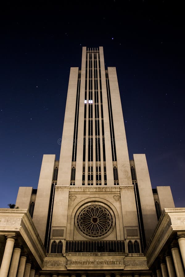 Beautiful Building at Night Stock Image - Image of university, building ...