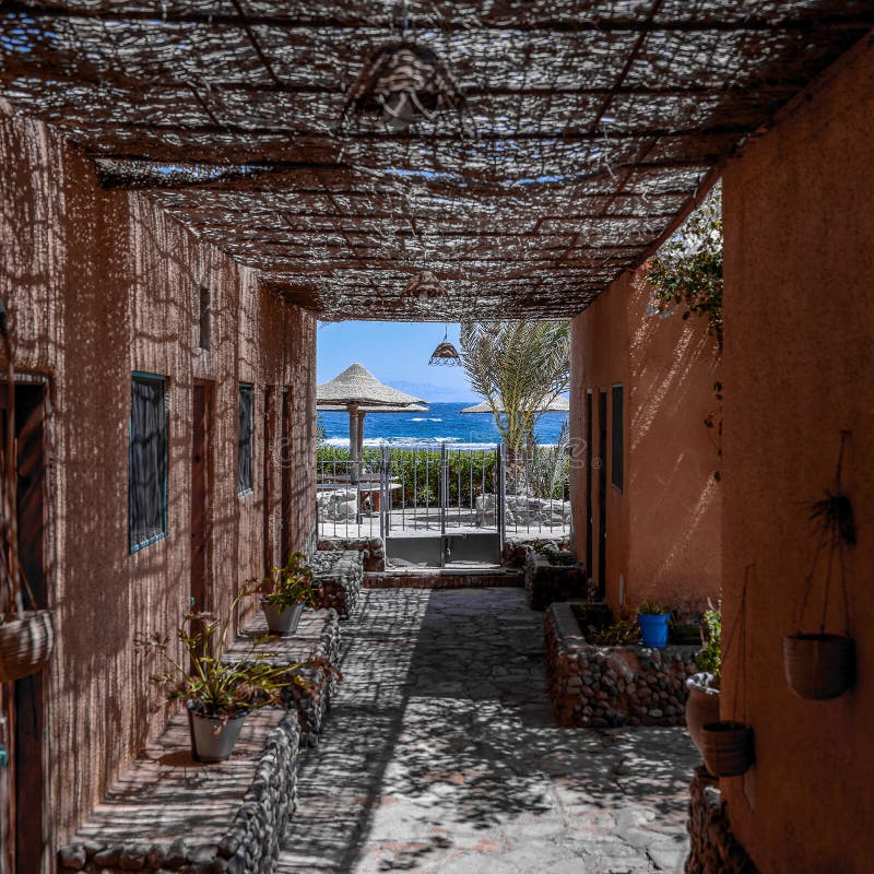 Beautiful Building Overlooking the Sea Stock Photo - Image of door ...
