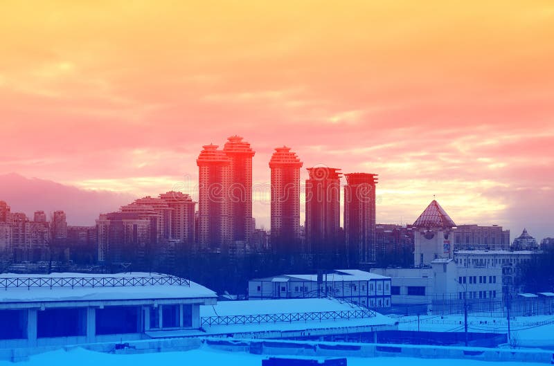 Beautiful Building at Sunset Stock Image - Image of america, looking ...