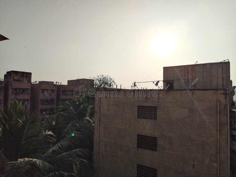 A Beautiful Buildings with Sunset Stock Image - Image of sunset ...