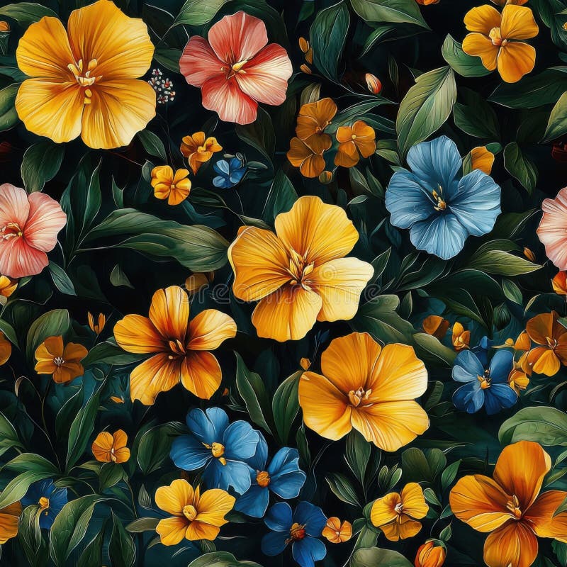 Beautiful Bunch of Flowers in Various Colors and Textures Creating an ...