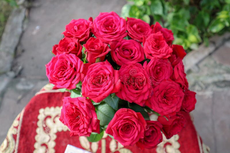 Beautiful Bunch of Red Roses Stock Photo - Image of valentine, plant ...