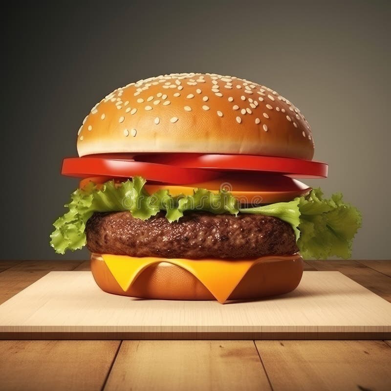 Beautiful Burger Promotional Colorful Cheeseburger Design Promotional ...