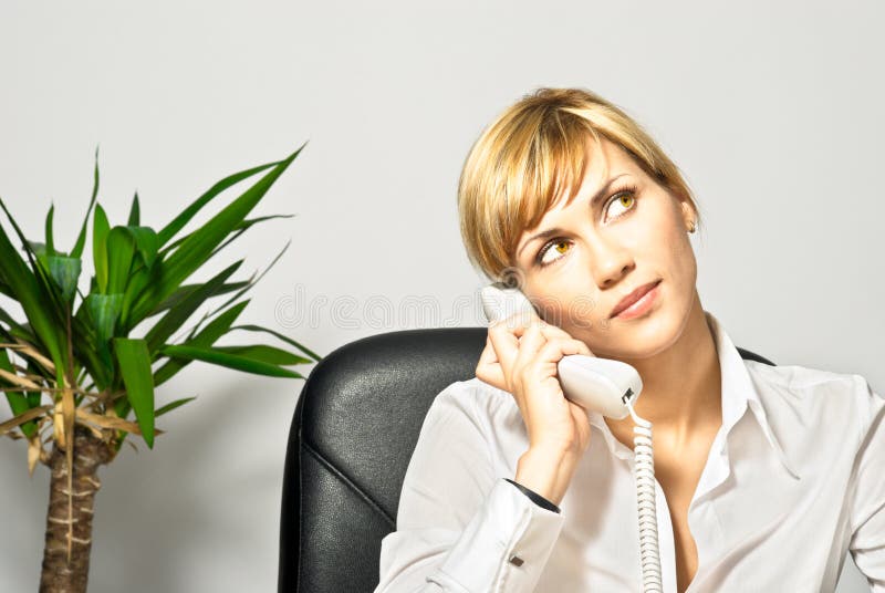 Beautiful Business Lady on Phone Stock Image - Image of businesswoman ...