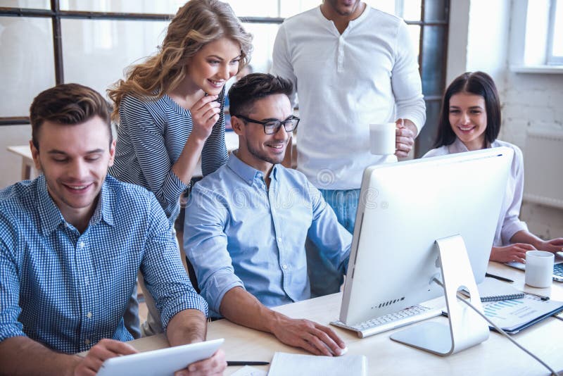 Business people working stock photo. Image of male, casual - 292588230