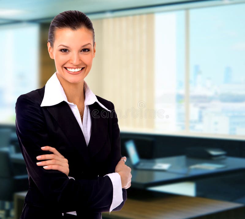 Beautiful business woman stock image. Image of face, happy - 17842969
