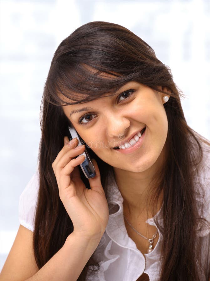 Business Woman Talking on Cell Phone Stock Photo - Image of personal ...