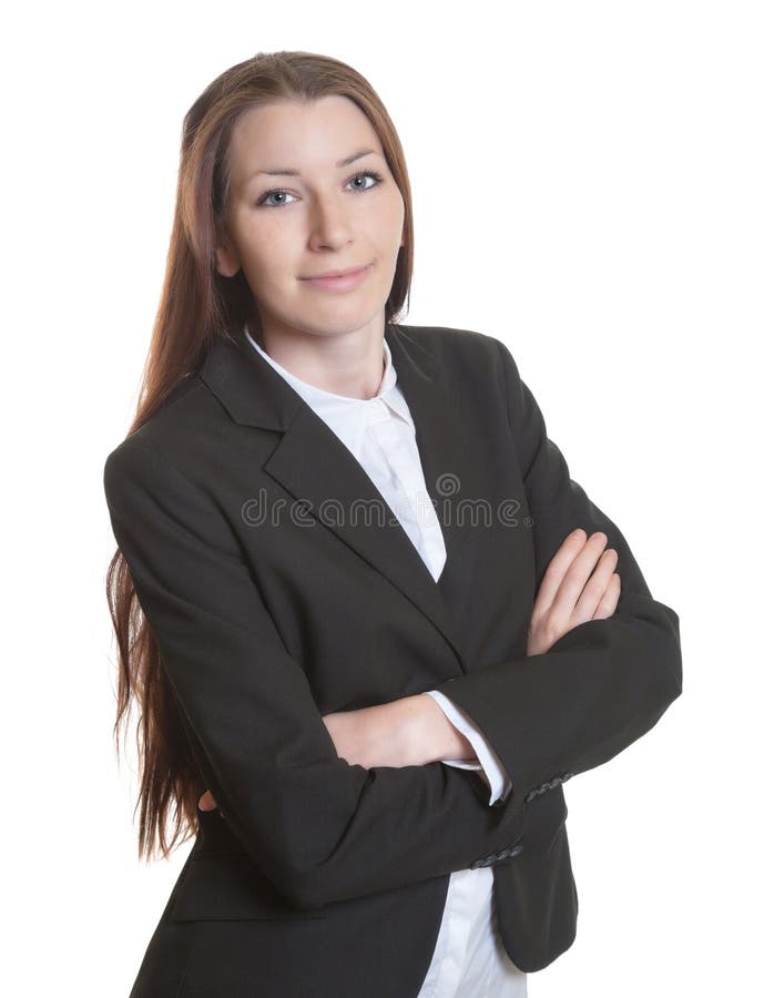 Beautiful Businesswoman With Crossed Arms Stock Image Image Of Happy