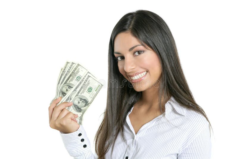 Money Girl stock photo. Image of smiling, girls, cash - 2408764