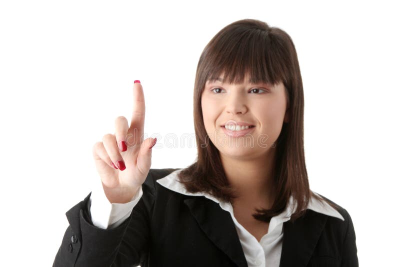 Beautiful Businesswoman Making Choice Stock Image - Image of people ...